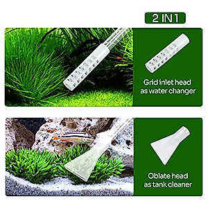 REPTIZOO 15 Gallon Full Glass Reptile Terrarium 12" x 12" x 24" Knock-Down Glass Tank and Siphon Gravel Cleaner Set, Small Habitat for Reptile Chameleon, Tree Frogs, Arboreal Geckos,Lizard