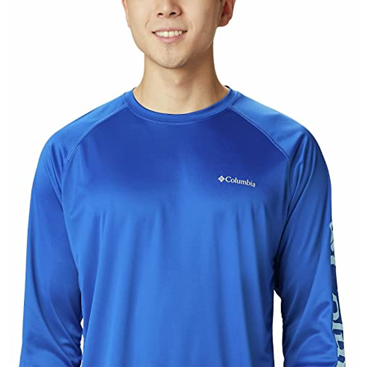 Columbia Men's Fork Stream Long Sleeve Shirt, Azul/Sky Blue, X-Large