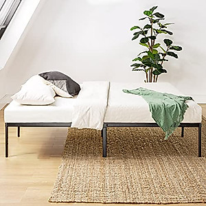 Best Price Mattress 14 Inch Metal Platform Beds w/ Heavy Duty Steel Slat Mattress Foundation (No Box Spring Needed), King Size, Black