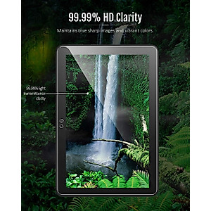 MoKo Screen Protector Fits Amazon Fire HD 8 & 8 Plus Tablet (12th Generation/10th Generation, 2024/2022/2020 Release) 8", Anti-Scratch 9H Hardness HD Clear Tempered Glass Screen Film - Clear