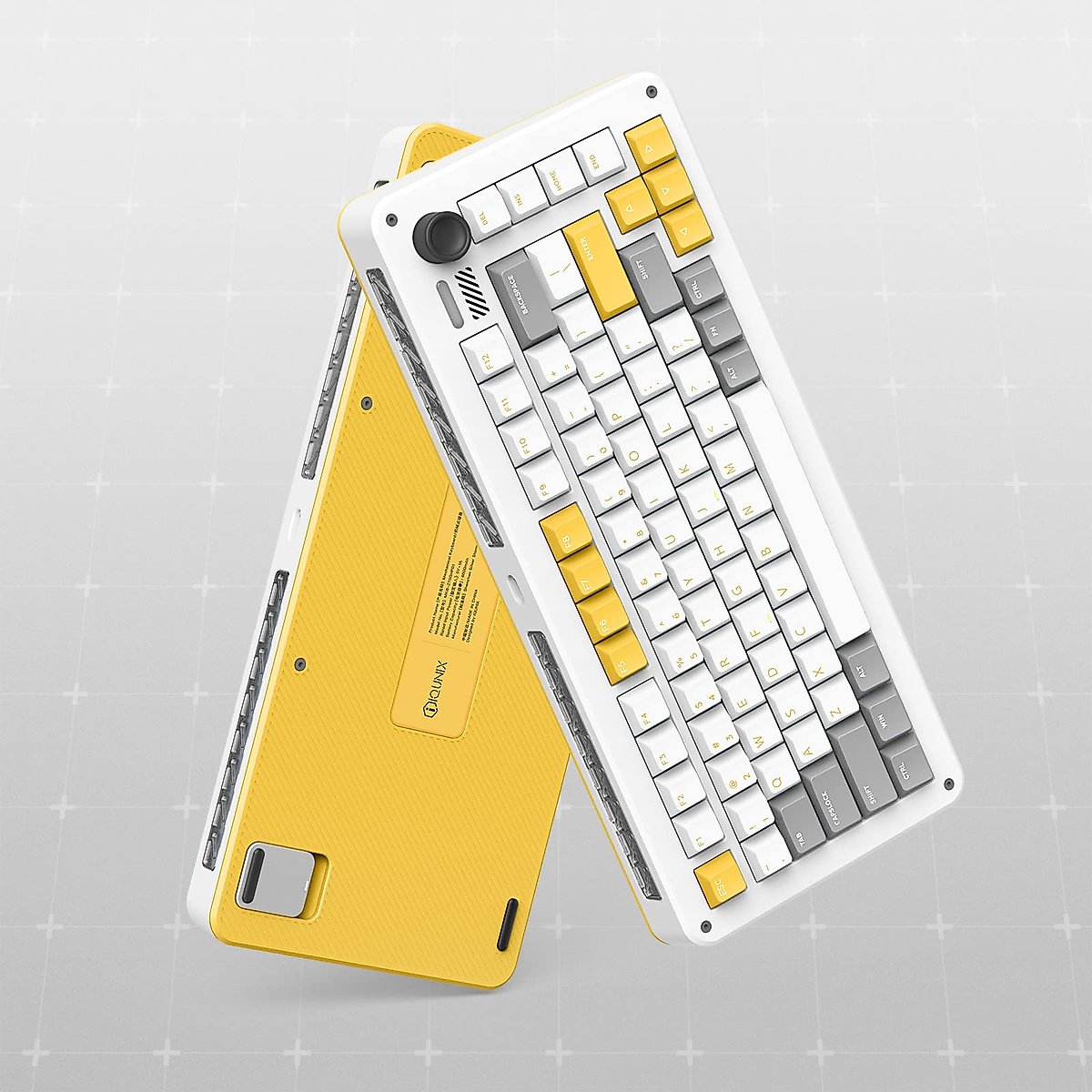 iQunix ZX75 Gravity Wave 75% RGB Mechanical Keyboard with Volume Knob, 81 Keys Hotswap Moonstone Switches Wireless Gaming Keyboard, Supports Bluetooth 5.1, 2.4GHz and Wired, for Win/Mac