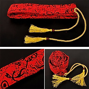 Multicolor Fishing Pole Bags, Fishing Rods Telescopic Pole Bag, High Elastic Fishing Rod Bag, Rod Cover Fishing Rods Accessories(Black red)