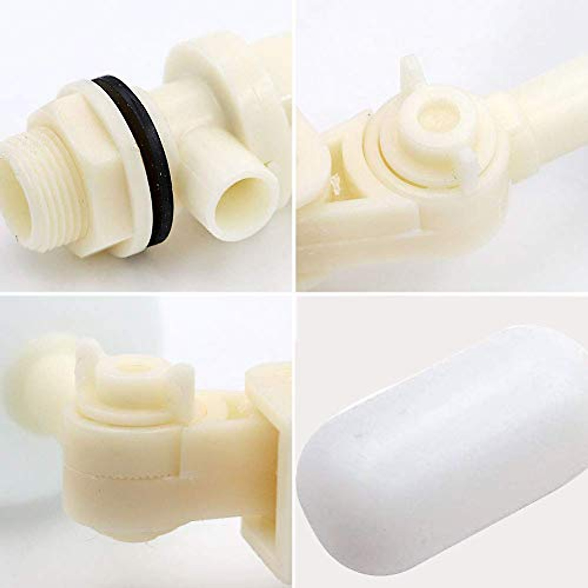 3 Pack Float Valve with Adjustable Arm Stable Water Float Valve Shut Off 1/2" Automatic Waterer Float Ball Valve Fill Feed Tank Water Trough for Horse Cattle Goat Pig Dog