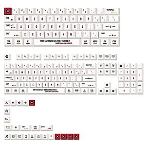 IOAOI Aircraft Keycaps, PBT Keycaps 128 Key Custom Keycap Set with Key Fetcher and Gift Box Keycaps for Cherry MX Switches /GK61/ GK64/ RK61/ Anne/ GH60 / ALT61 - Only Keycaps