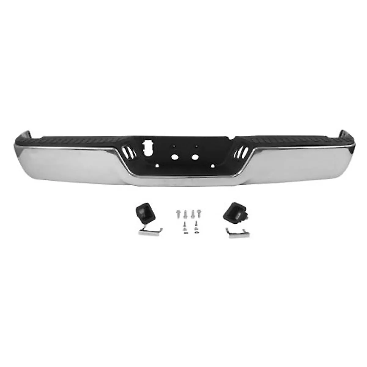 ACANII - For 2009-2018 Dodge Ram 1500 10-12 Ram 2500 3500 Truck Pickup Complete Chrome Steel Rear Step Bumper Assembly