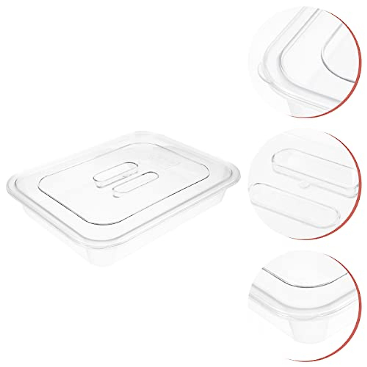 LIFKOME Cupcake Stand Plastic Catering Trays with Lids Chafing Dish Buffet Set Clear Food Display Box Bakery Pan Display Case Organizer for Business Buffet Tray Food Container Food Containers