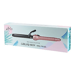 Aria Beauty Curling Iron - Hair Curler with Ionic Technology for Salon-Quality Results - Eliminates Frizz and Boosts Shine - Rose Gold - 1 pc