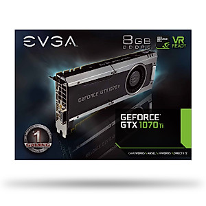 EVGA GeForce GTX 1070 Ti GAMING, 8GB GDDR5, EVGA OCX Scanner OC, White LED, DX12OSD Support (PXOC) Graphics Card 08G-P4-5670-KR