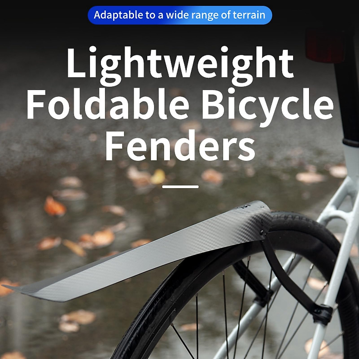 NELboNs Bike Fender Adjustable for Road Mountain Bike Tire Rear Mud Guard Fender Foldable and Light Weight