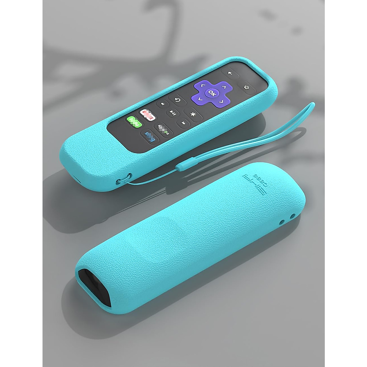 Protective Case for Roku Express HD/Express+,Roku 2 (4210R),Roku LT,Premiere,RC83,Streaming Stick RC41,3800RT,TCL TV R655 Remote Case Light Weight Shock Proof Silicone Remote Cover(Glow in Dark Blue)