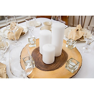 Lipper International Acacia Wood Large Slab Lazy Susan with Bark Rim