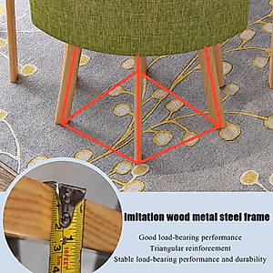 HM&DX Round Dining Table Set with 4 Chair, Small Office Conference Room Tables and Chairs,Modern Leisur Dining Room Furniture for Kitchen Lounge Living Room(80cm(31.5"), Blue)