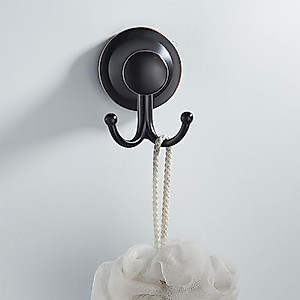 PEONYBATH Black Bathroom Robe Hooks, Towel Hooks Holder, Wall Mounted Bathroom Hardware Accessories,Oil Rubble Bronze