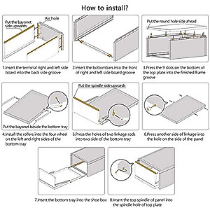 DACUN Safety Certification 10PCS Pull-Out Shoe Boxes, Drawer-Style Shoe Box, Stackable Shoe Storage Organizer, Space Saving Large Size Modular Shoe Cabinet, Foldable Clear Plastic Shoe Case