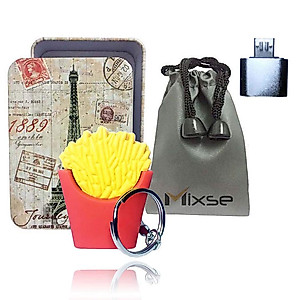 Mixse USB 2.0 Flash Drive Memory Stick Cartoon Pen Thumb Drives Jump Drive Sticks Food Shape Fries 32GB