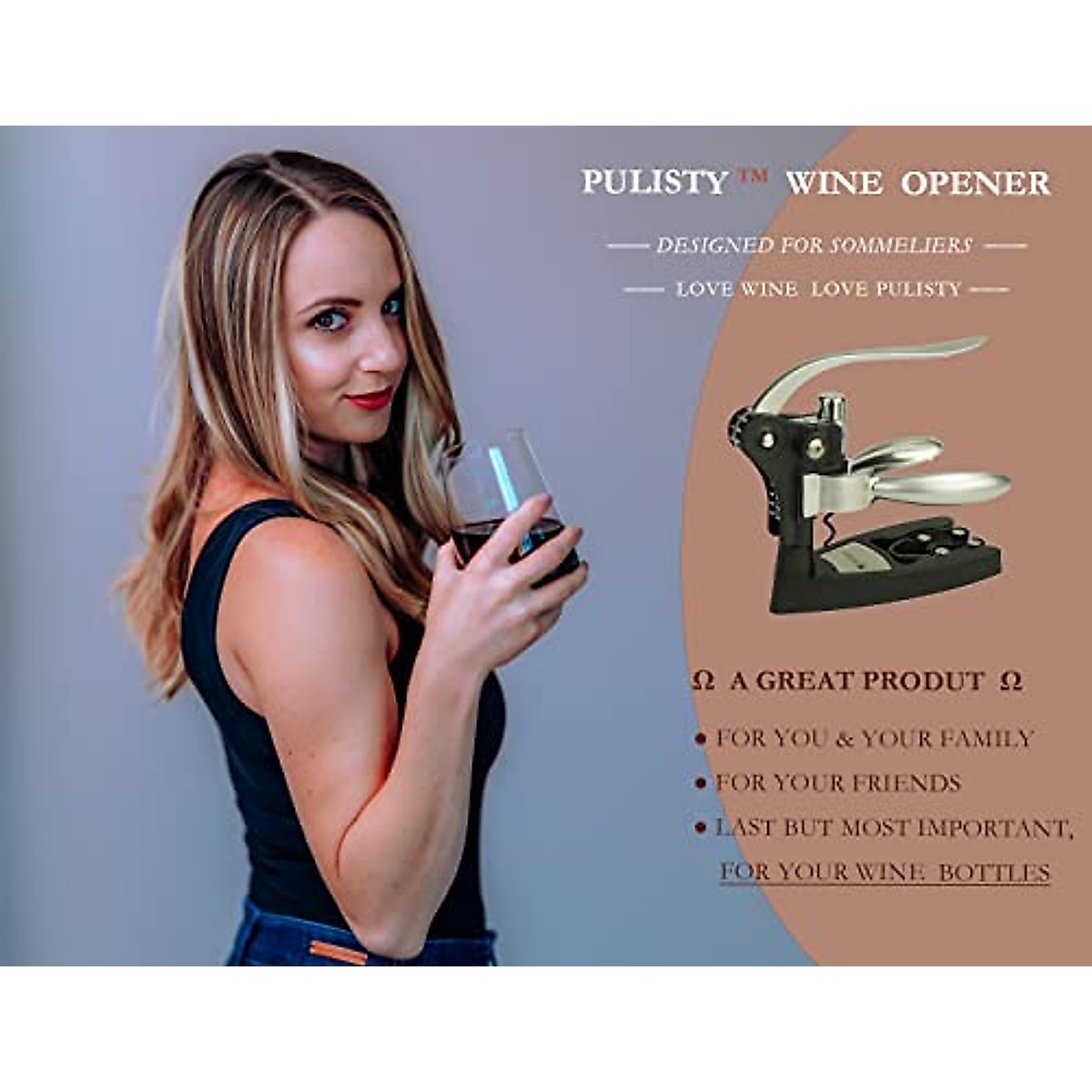 Pulisty Bunny Wine Bottle Opener Set With Stand (Silver or Gold),3 options+Bundles, Screwpull Wine Opener Set, Corkscrews for Wine Bottles, Wine Corkscrew Wine Opener, Easy Wine Opener Manual