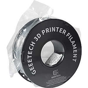 Geeetech Silk PLA Filament 1.75mm for 3D Printer, Metal-Like Shiny Consumable 1kg (2.2lbs) 1 Spool, Dimensional Accuracy +/- 0.03 mm,Metallic Silver
