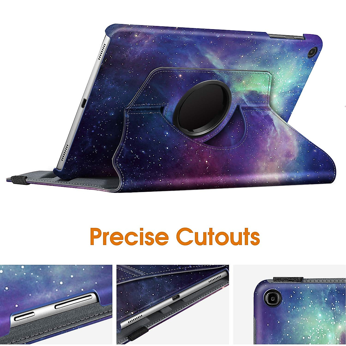 Fintie Rotating Case for Samsung Galaxy Tab A 10.1 2019 Model SM-T510/T515/T517, Premium PU Leather 360 Degree Swivel Stand Cover, Galaxy