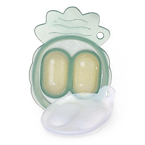 Haakaa Freeze-N-Feed Mini Combo with Silicone Food Feeder & Silicone Mini Nibble Tray|Baby Solid Food Self Feeder|Breastmilk Popsicle Mold Storage & Feeder for Soothing Baby Gums 1 PK