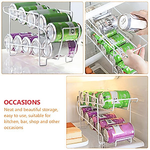 Soda Can Dispenser for Refrigerator:Stackable Can Holder Dispenser Beverage Holder Plastic Refrigerator Organizer Bins for Pantry, Freezer, Kitchen