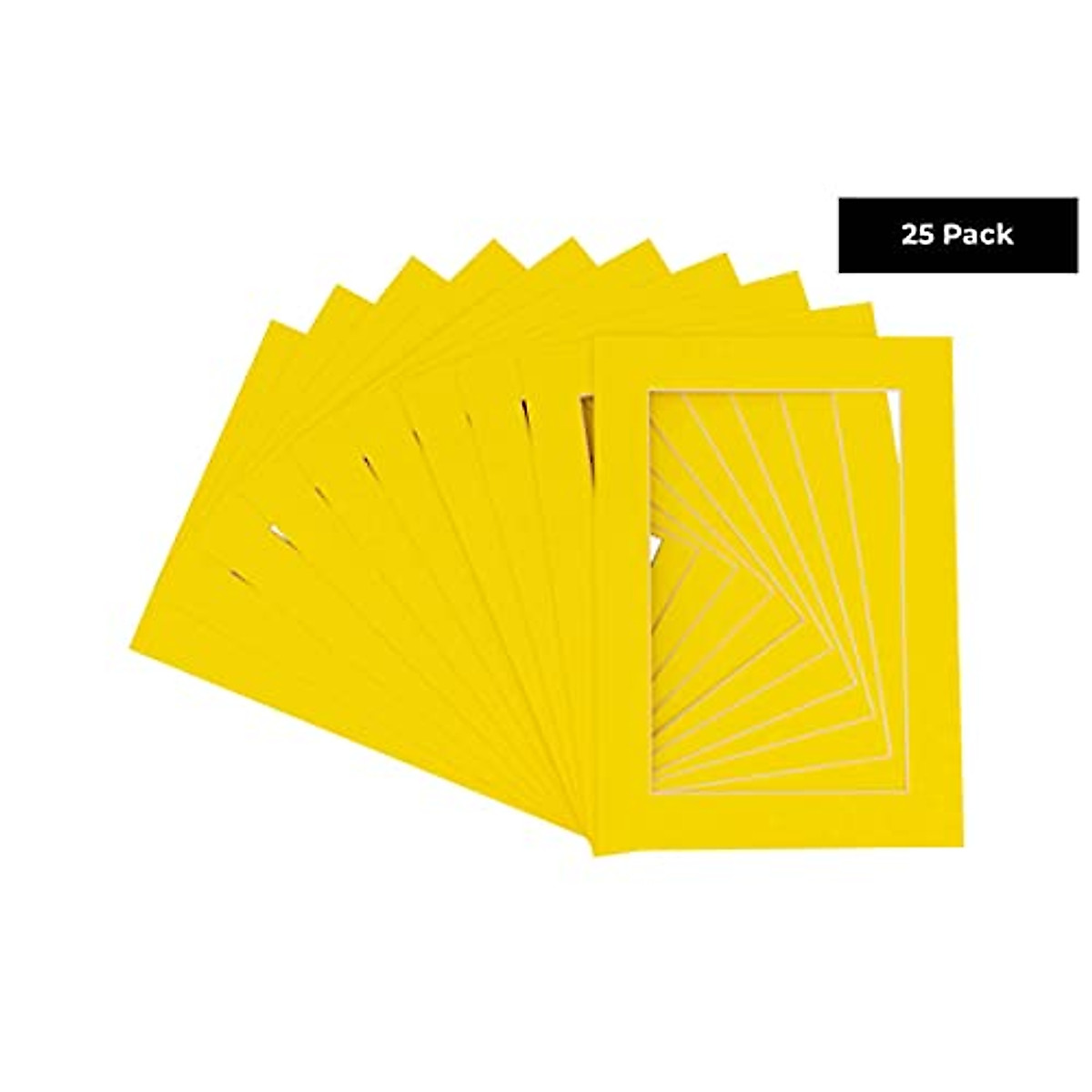 20x30 Mat for 24x36 Frame - Precut Mat Board Acid-Free Yellow 20x30 Photo Matte Made to Fit a 24x36 Picture Frame, Premium Matboard for Family Photos, Show Kits, Art, Picture Framing, Pack of 25 Mats