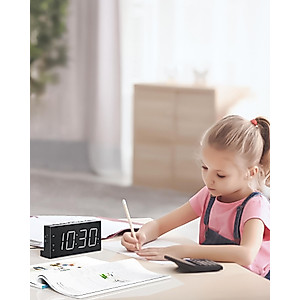 Loud Alarm Clock with Bed Shaker for Heavy Sleeper, Dual Vibrating Alarm Clock with USB Charger for Hearing-impaired Deaf, 7.5’’ Large LED Display with Dimmer, Snooze, 12/24H & Battery Backup