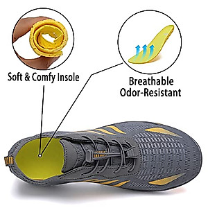 MAQLPC Water Shoes Men Women, Quick Dry Aqua Shoes, Mens Womens Barefoot Slip-on Beach Surf Pool Sports Swim Shoes Aqua Socks for Hiking Boating Fishing Kayaking