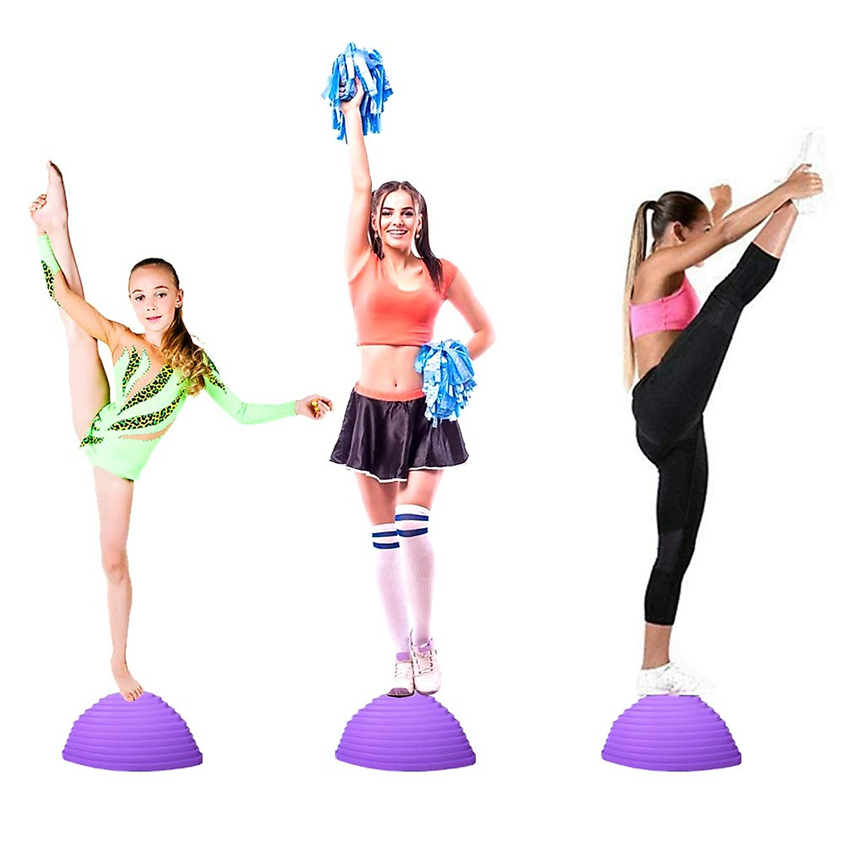 ZIBY Stunt Training Stand Cheerleading Fly Right Stunting Balance Trainer - Also Promotes Balance & Coordination in Children (Purple)