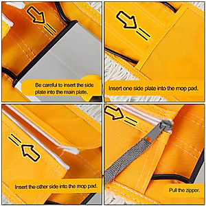 Yocada 36" Commercial Industrial Cotton Mop Dust Floor Mop with Total 2 Mop Pads for Cleaning Office Garage Hardwood Warehouse Factory Mall Deck 59 Inch Long