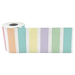 Teacher Created Resources Pastel Pop Stripes Straight Rolled Border Trim - 50ft - Decorate Bulletin Boards, Walls, Desks, Windows, Doors, Lockers, Schools, Classrooms, Homeschool & Offices