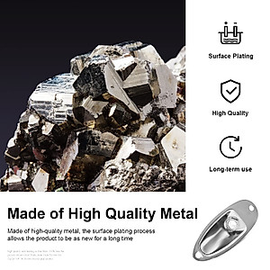 MAXCHEER Guitar Input Jack Socket Plate Output Loaded Boat Style 1/4 Inch with Screws for Fender Stratocaster Strat St Mono Electric Guitar for Electric Guitar Replacement Parts (Chrome)