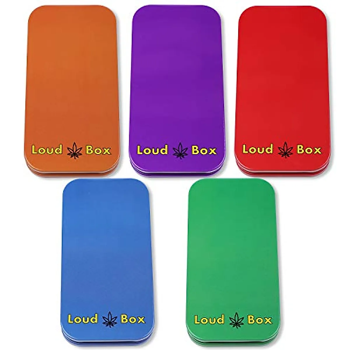 LoudLyfe - Loud Box 5 Pack Colorful Metal King Sized pre roll Cone Holder, Cigarette Tube, and Cigarette case, Holds 3 pre Rolled Cones, Convenient Smoking Accessories