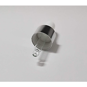 ZbFwmx 50 Pcs Mini Glass Dropper Bottle Lab Dropping Bottles Essential Oil Dropper Bottles Cosmetic Sample Vials Dropping Sample Containers Eye Dropper Dispenser (Silver-Clear, 1ML)