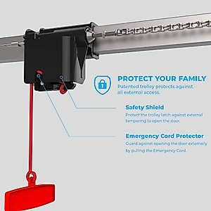 Atoms ATR-1722W by Skylink 3/4HPF Garage Door Opener Featuring Alexa with Extremely Quiet DC Motor, Chain Drive, 2 Remote Controls, Deluxe Wall Console and WiFi Compatible