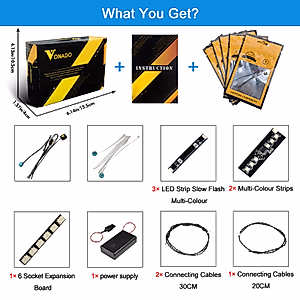 VONADO LED Light Kit Compatible with Lego Jazz Quartet 21334, DIY Lighting Compatible with Jazz Lego Ideas Building Set (NO Lego Model,ONLY Lights)