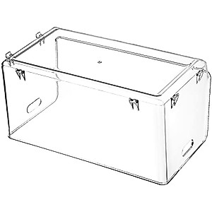 Nicunom 2 Pack Stackable Plastic Storage Bins Open Front, Clear Pantry Organizer Bins Household Food Storage Bin for Kitchen, Countertops, Cabinet, Shelf, Fridge,Pantry