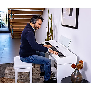 Roland FP-60X 88-Key Digital Piano - White Bundle with Roland KSC-72 Stand, Roland KPD-90 Three Pedal Unit, Bench, Instructional DVD, Online Piano Lessons, and Austin Bazaar Polishing Cloth