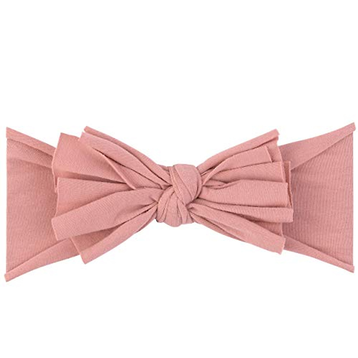 Ely’s & Co. Jersey Swaddle Blanket, Baby Beanie Hat and Bow Headband Set Jersey Cotton Set for Baby Girl – (Dusty Rose)