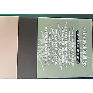 SEVEN SPARTA Tiered Fruit basket Fruit Bowl for Kitchen Counter, Elegant Combo of Ceramic Bowls and Bamboo Rack, Big Capacity, Easy Install, Multi-Occasion for Kitchen, Party, Restaurant and Gift