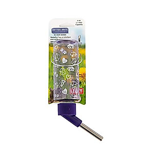 Lixit Critter Bright Water Bottles for Hamsters, Rabbits, Chinchillas, Ferrets, Guinea Pigs and Other Small Animals (4 Ounce, Assorted Colors Pack of 1)