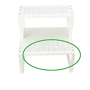 1 Pcs White Countertop Organizer,Cupboard Stand Spice Rack,Foldable Shelf Organizer 12.5x11",Steel Plate Insert & Pull-Out Organizers Stack with Screws for Cups Jars Bowl Spice Racks Kitchen Bathroom