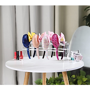 Pengup Heaband Holder Organizer,Acrylic Hair Band Ear Display Stand Jewelry Storage for Show Selling.