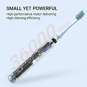 Oclean Electric Toothbrush F1 36,000 VPM Sonic Cleaning with 3 Modes, Rechargeable Sonic Toothbrush 2H Fast USB Charge Last 30 Days W/Smart Timer, for Adults and Teenagers, for Travel - Light Blue