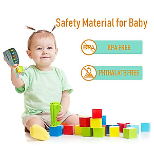 Ella Dream Musical Pretend Play Toys Set with Lights and Sounds, Smart Remote Car Key Toy for Toddlers 1-3 and Babies, Baby Phone Toys for Boys and Girls