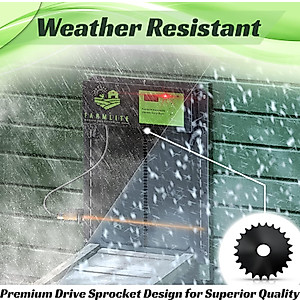 FarmLite Automatic Chicken Coop Door Opener | Non-Battery Powered Automatic Chicken Door | Automatic Coop Door with Timer, Light Sensor and Remote Control