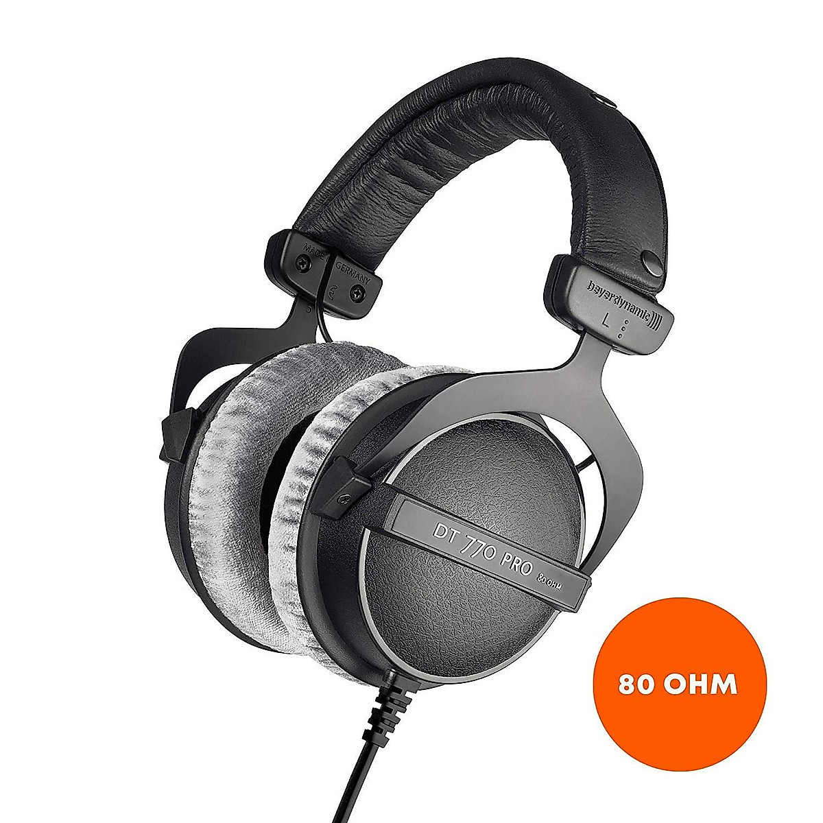beyerdynamic DT 770 Pro 80 Ohm Closed-Back Studio Mixing Headphones Bundle -Includes- Soft Case, Headphone Splitter and Extension Cable, and 6AVE Cleaning Cloth