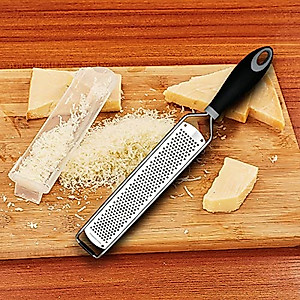 ALLTOP Lemon Zester, Hand-held Stainless Steel Food Grater,Pro Kitchen Tool for Cheese Parmesan Vegetable Ginger Garlic Nutmeg Citrus Lime Orange Chocolate Fruit - Fine Shredder