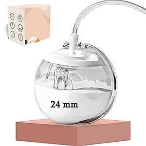 Wearable Milk Collection Cup, Hands Free Milk Collector Cup Compatible with Most Electric Breast Pump, Zomee/Spectra/Medela Breast Pump Collection Parts, Accessories Replacement (24 mm 1Pc)