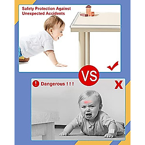 Baby Proofing, Edge Protector Strip Clear, Silicone Soft Corner Protectors with Upgraded Pre-Taped Strong Adhesive, 6.6ft(2M) for Sharp Corners of Cabinets, Tables, Drawers