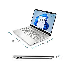 HP 2023 15.6" HD Touchscreen Premium Laptop, 12th Gen Intel 6-Core i3-1215U Upto 4.4GHz, 16GB RAM, 256GB PCIe SSD, Intel UHD Graphics, Windows 11 Home + HDMI Cable, Silver